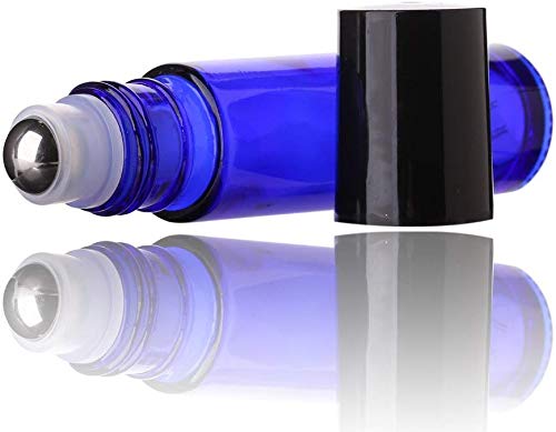 Mini Refillable Blue Glass Roll-On Bottles – Ambrosial - Fragrances of ...