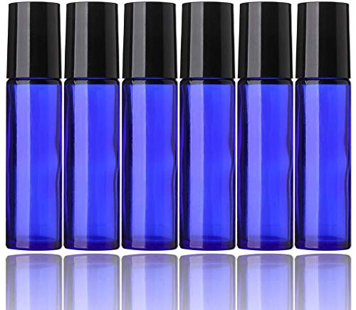 Mini Refillable Blue Glass Roll-On Bottles – Ambrosial - Fragrances of ...